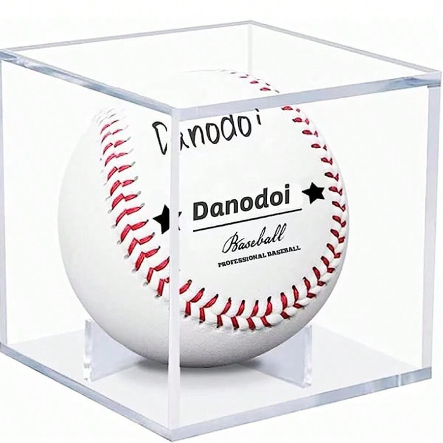 1pc Acrylic Baseball Display Case, Transparent Acrylic Baseball Storage ...