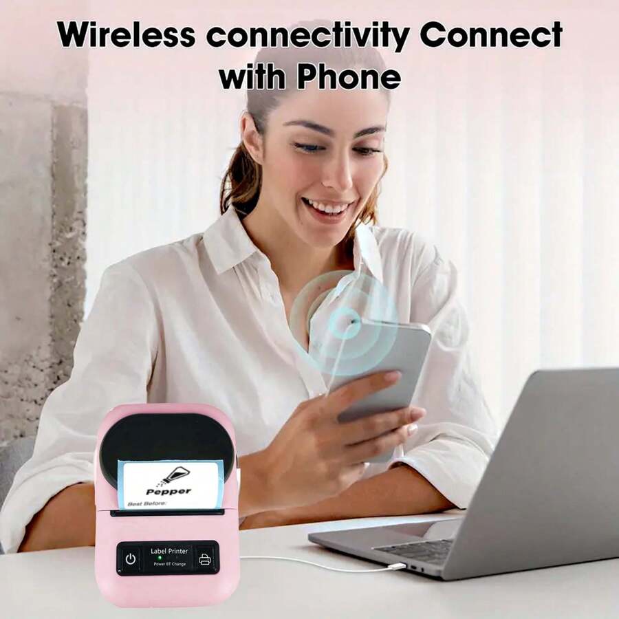 Portable Adhesive Barcode Logo Thermal Mini Name Label Sticker Label ...