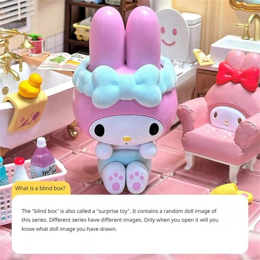 Miniso Sanrio Characters Bath Time Series Blind Box Doll Model Kawaii ...