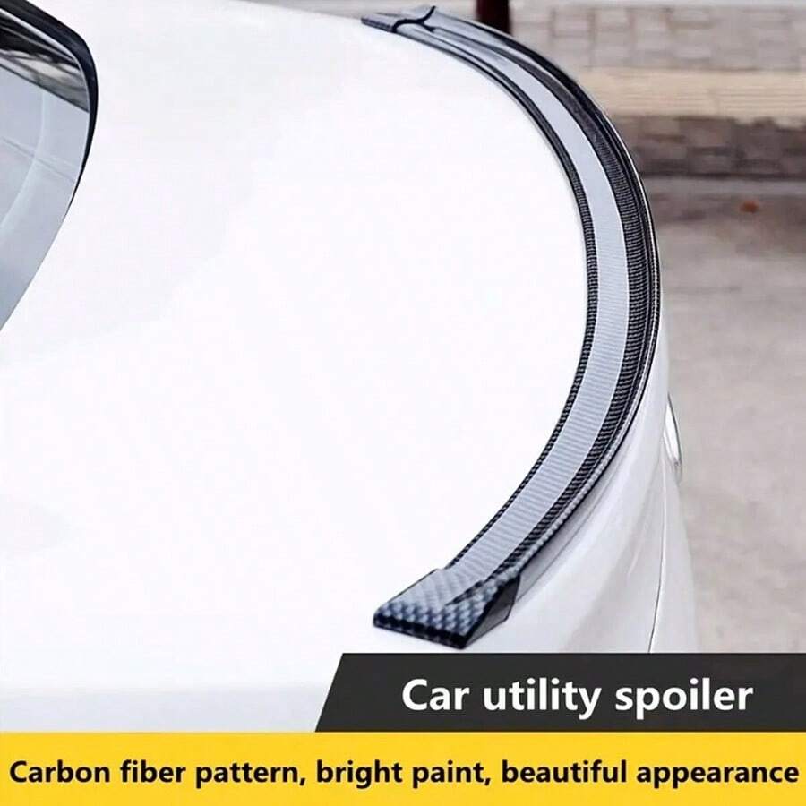 1,4 m Universal 5D Carbon Rubber Car Spoiler traseiro Asa, PU Soldagem ...