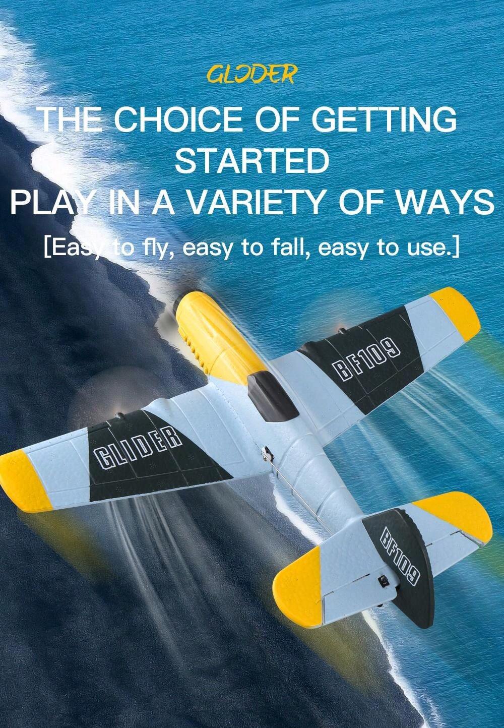 Remote Control Foam Plane BF109 Fighter Model Fixed Wing Aircraft Three ...