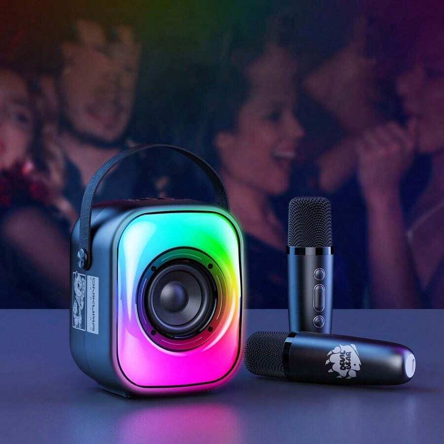 רמקול אלחוטי של Onikuma עם עיצוב מפוצל אור Rgb תיבת קול ניידת תואמת