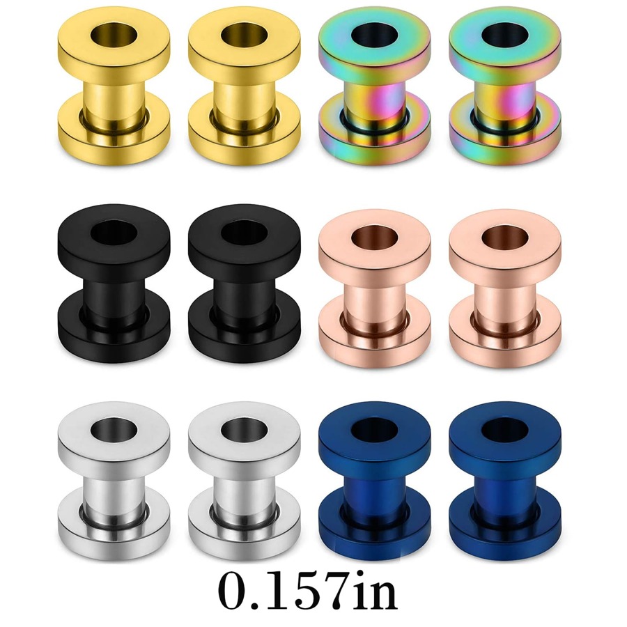 12-36 Piece Ear Stretching Kit - 14G-00G Beginner Size - Surgical Steel ...