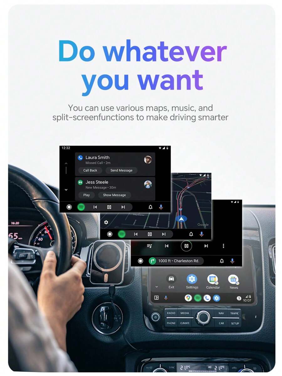 Acodo For Wired To Wireless Mini Carplay And Android Auto 2in1 Cars ...