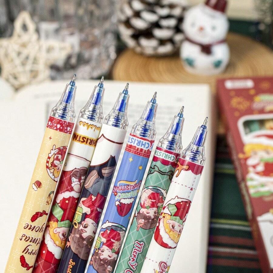 [6 Sets 1 Box] Wish Christmas Press Erasable Ins Wind High Appearance ...