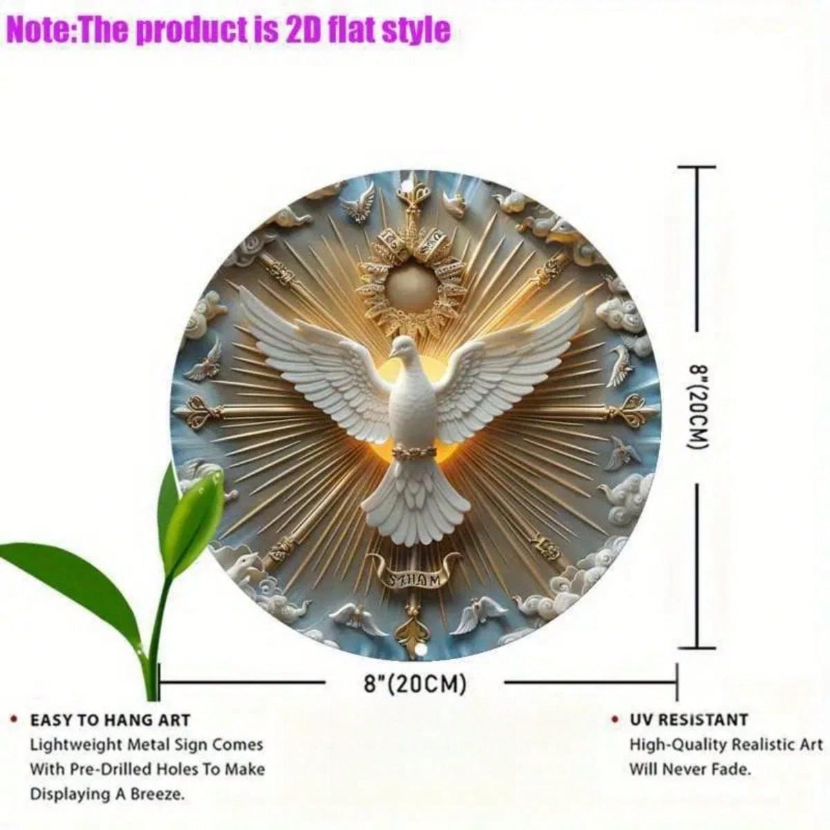 2D Relief Holy Spirit Christian Wall Art, Wooden Symbol, Multi-Purpose ...