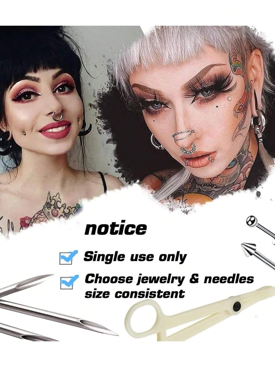 Piercing Kit For All Piercings Professional Nose Piercing Kit Septum ...