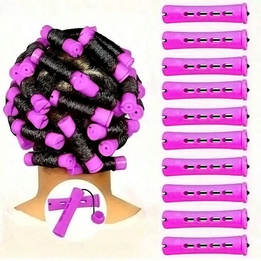 10pcs Cold Perm Rods Set, Porous Natural Curly Bangs And Hair Root ...