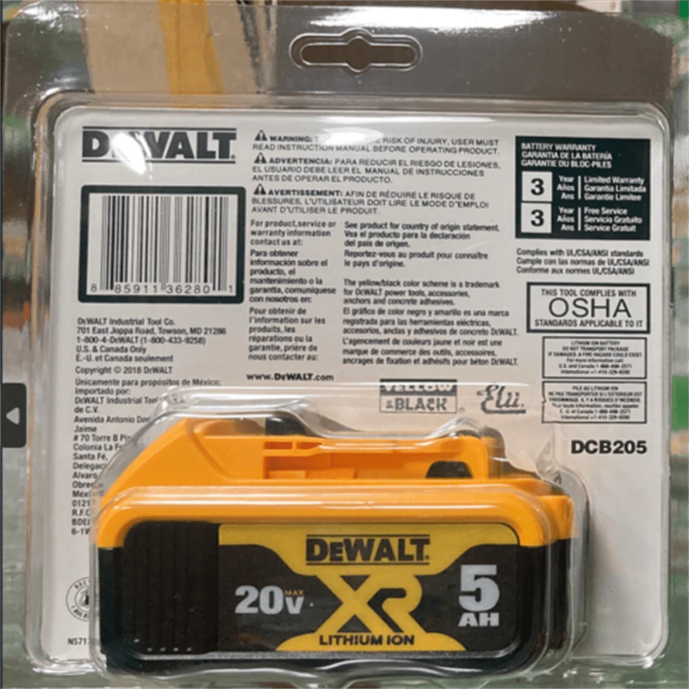2Pack Dewalt DCB205 20V Lithium-Ion Battery 5AH Compact Power Tool ...