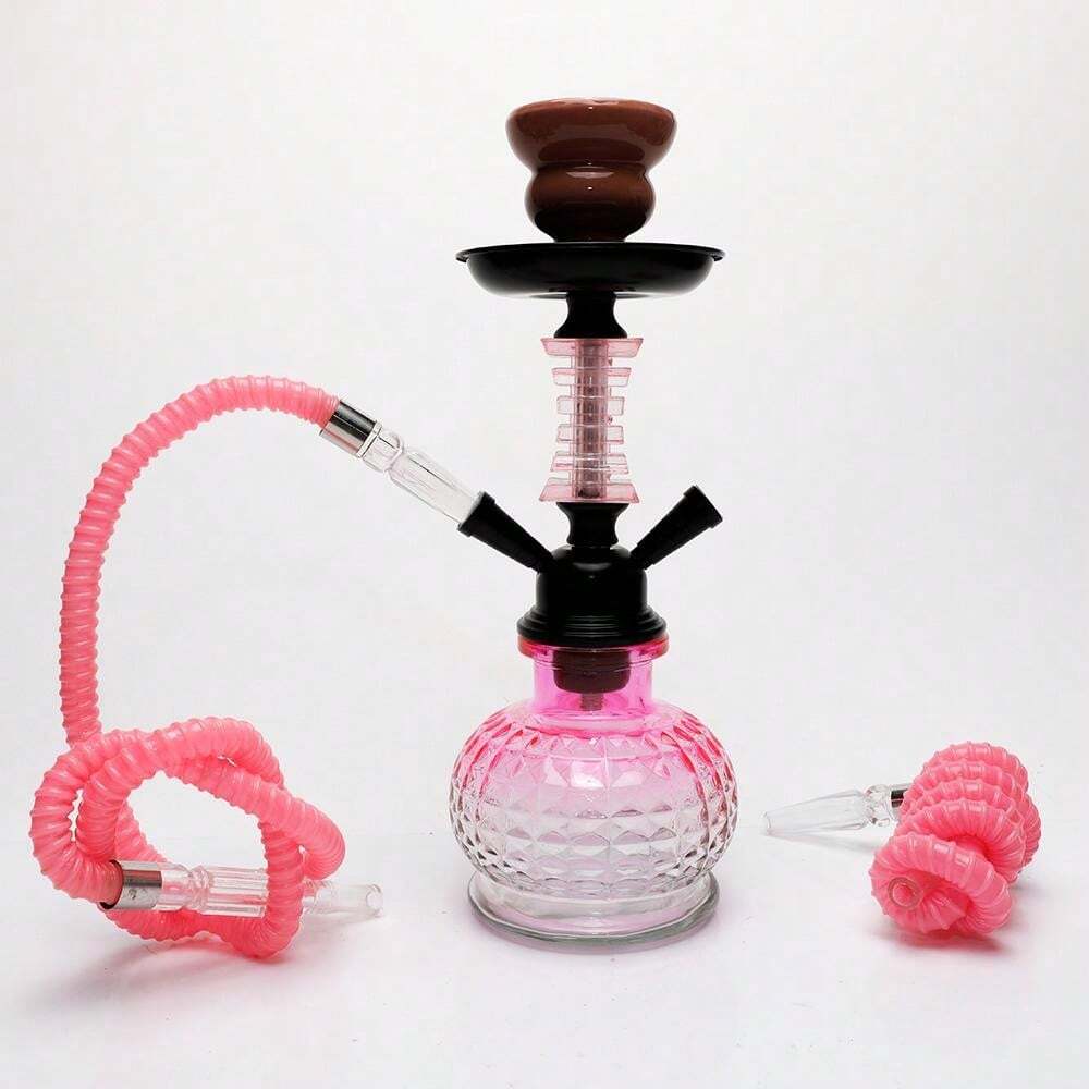 Single Pack Mini Dual-Hose Hookah Pipe Set, Double Tube Small Hookah, Complete Shisha Smoking ...