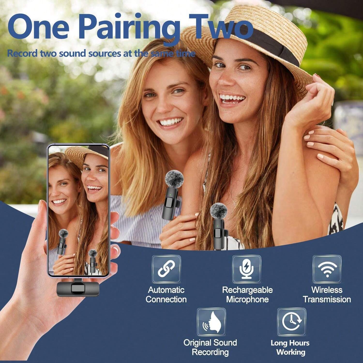 Micrófonos inalámbricos, micrófonos de solapa inalámbricos, micrófono ...