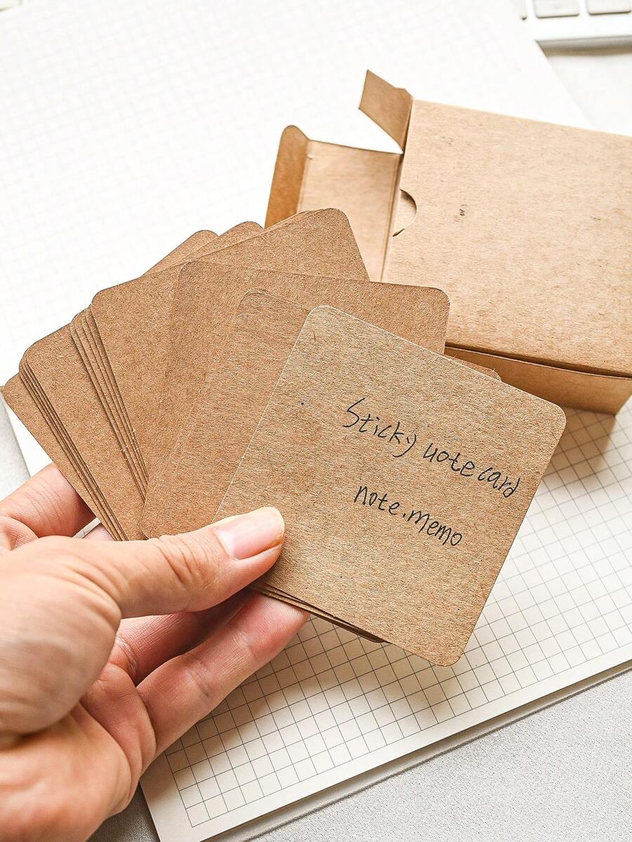 100 Papier Karten, 1 Box Kartenpapier Notizpapier Briefkarten ...