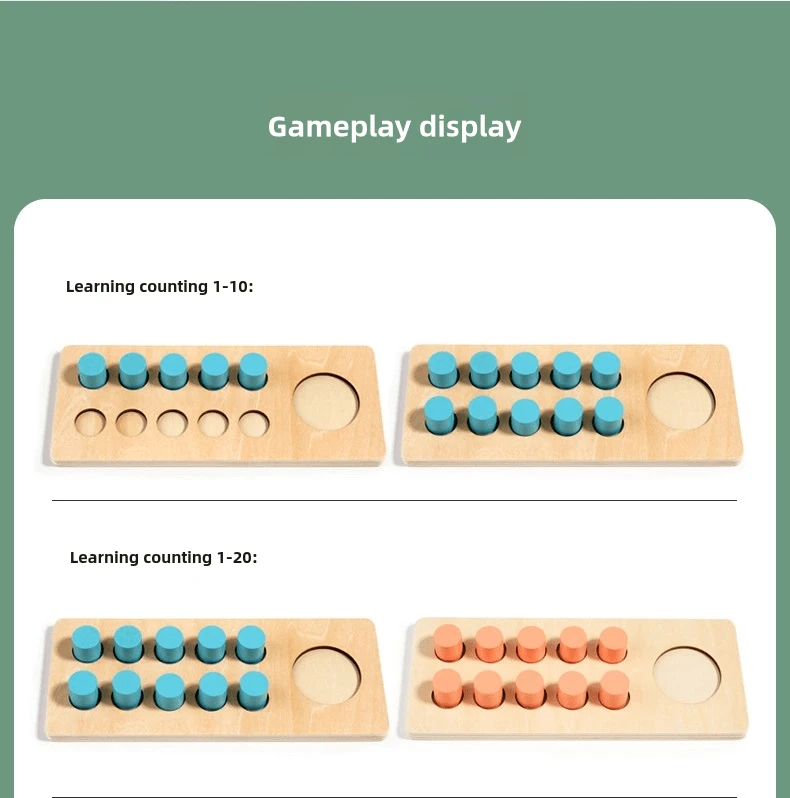 Montessori Math Manipulatives Wooden Learning Number And Counting Games ...