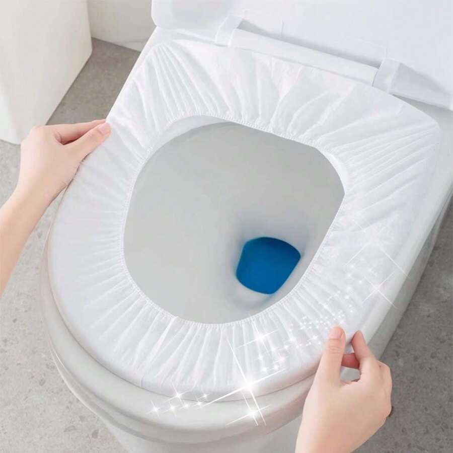 10 Pieces Waterproof Disposable Toilet Covers - Portable And Travel ...
