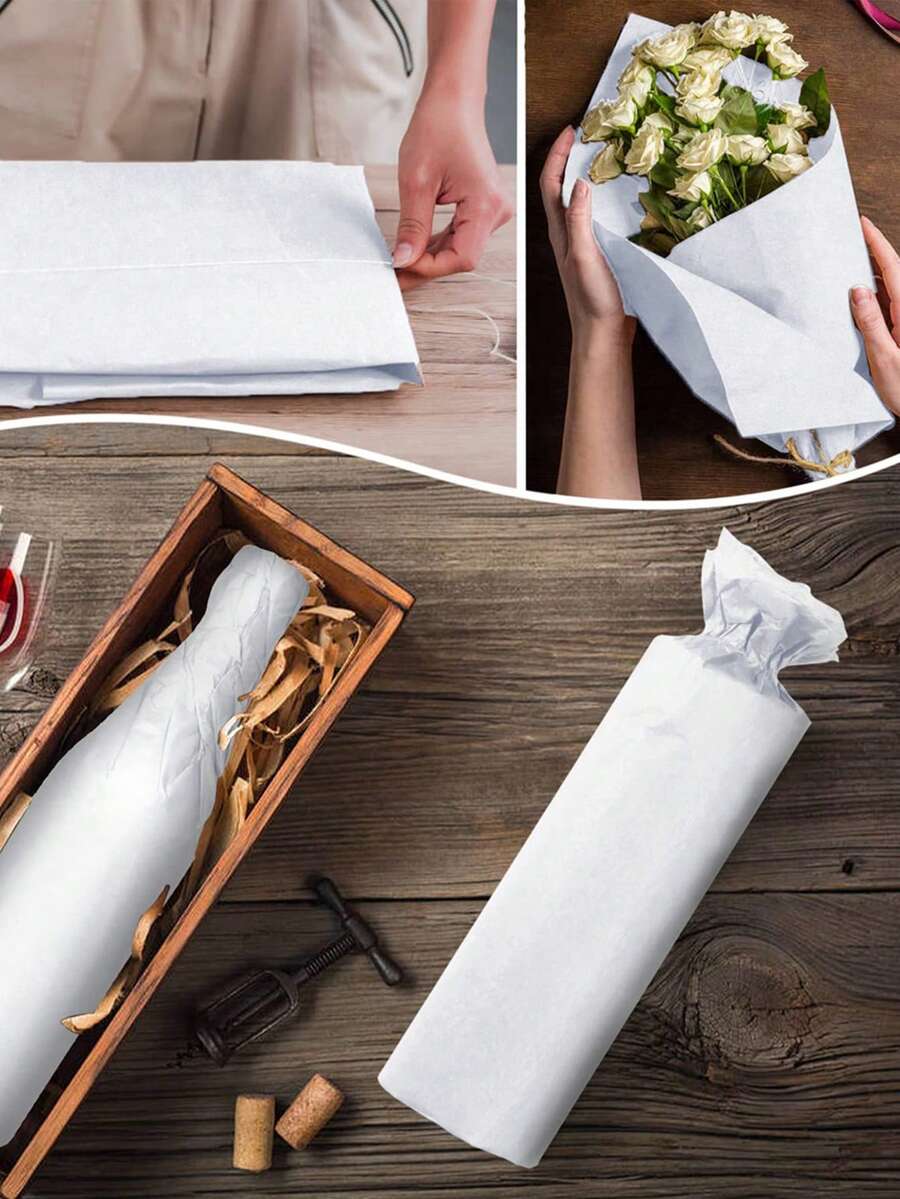 10/38pcs 50*60cm White Snow Pear Paper For Gift Wrapping Flower Bouquet ...