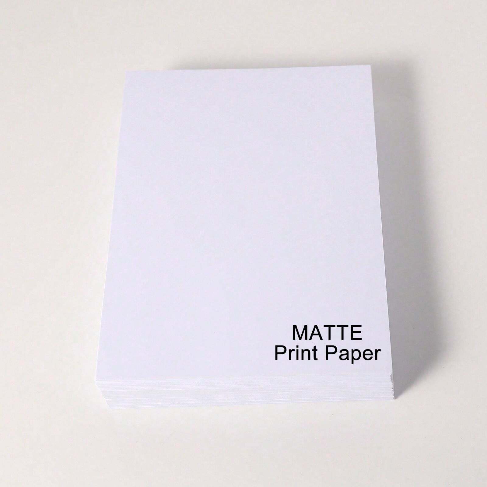 A4 Size High Matte Thin Inkjet Print Paper 8.3x11.7 Inches 100 Sheets ...