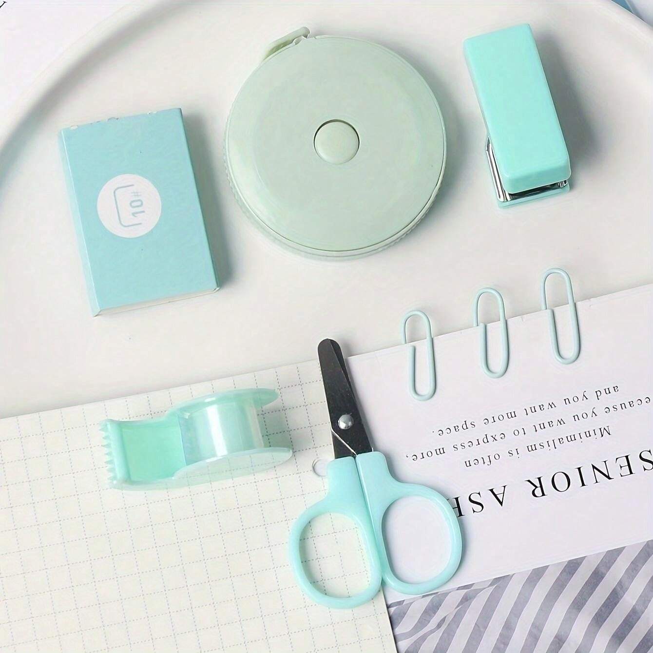 Mini Conjunto de Papelaria, Papelaria de Bolso, Inclui Mini Grampeador ...