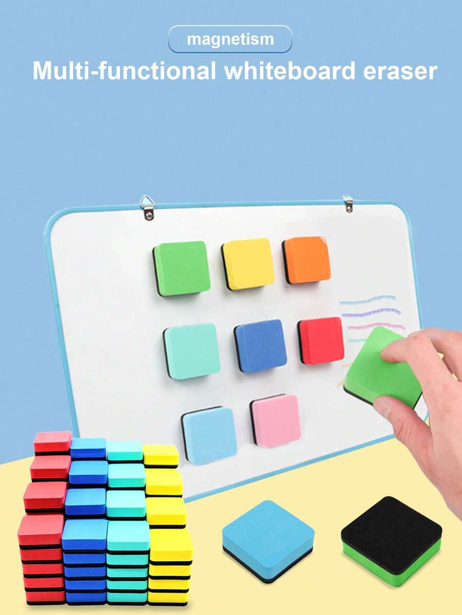 5pcs Mini Chalkboard Erasers, Magnetic Whiteboard Dry Erase Eraser For ...