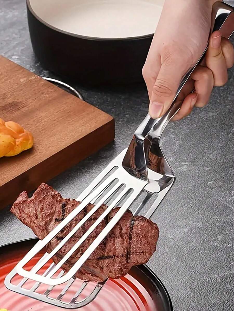1 Piece, Multifunctional Stainless Steel Tongs For Buffets, Fried Fish ...