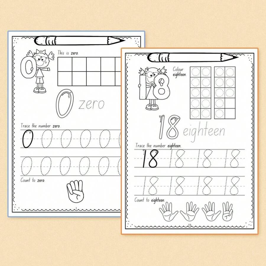 Lachilly Preschool Numbers 1-20 Tracing Book: 32 Pages Math Handwriting ...