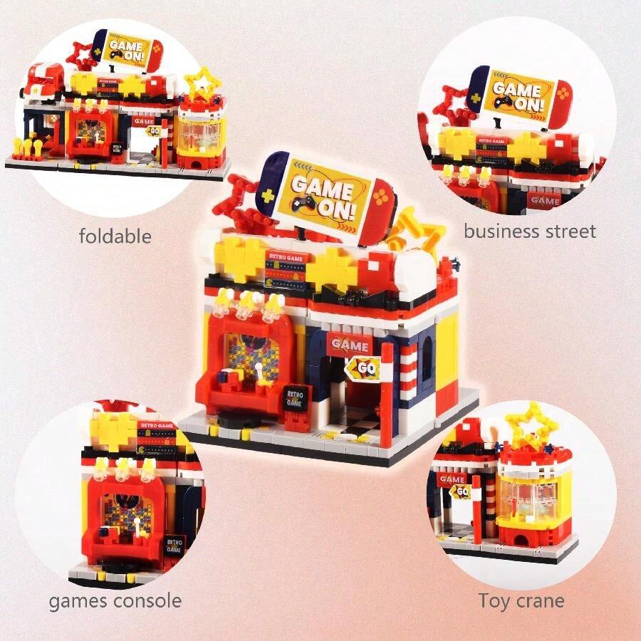 900PCS+ Cute City Street View Miniature Blocks Mini Flower Shop Cafe ...