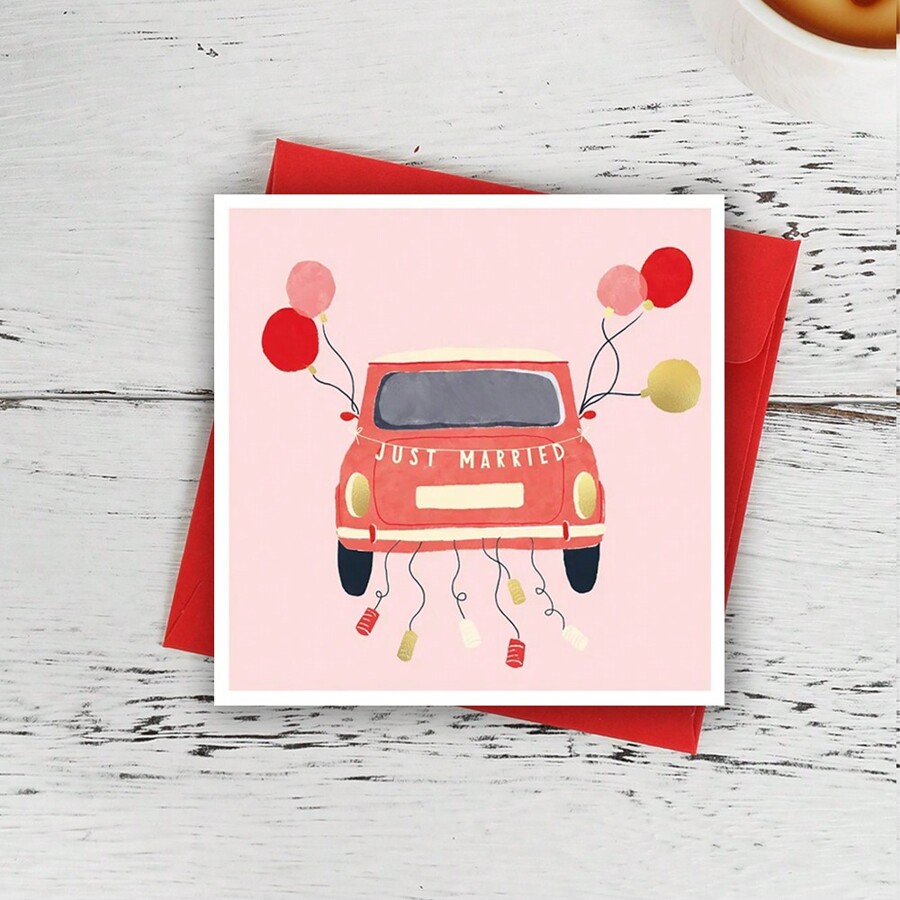 Just Married Card | Wedding Card | Happily Ever After | Newly Weds ...