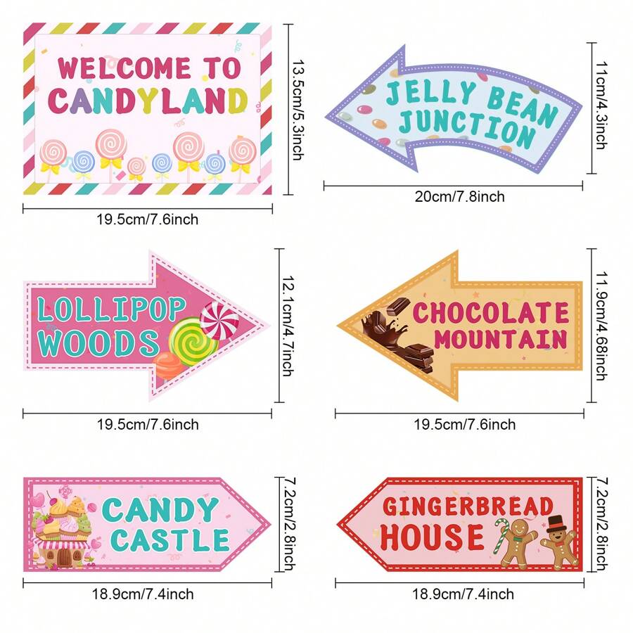 Candyland Party Decorations - Candy Land Party Signs - Welcome ...