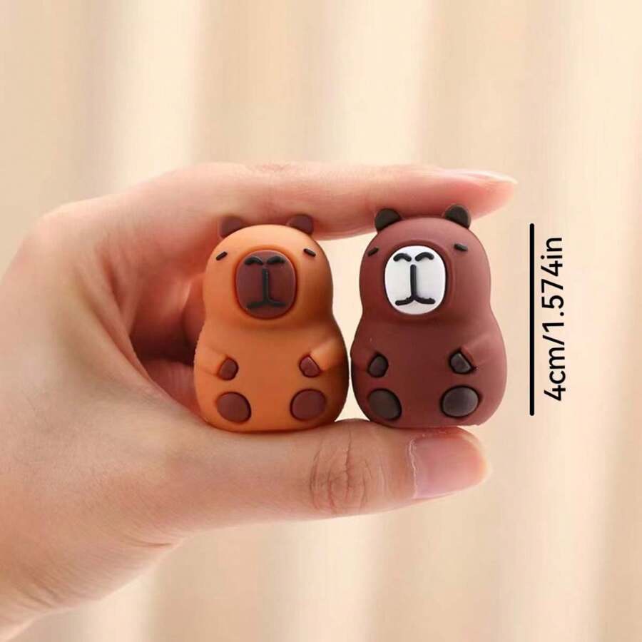 New Cute Mini Capybara Shaped Jelly Sharpener With Eraser, Popular ...