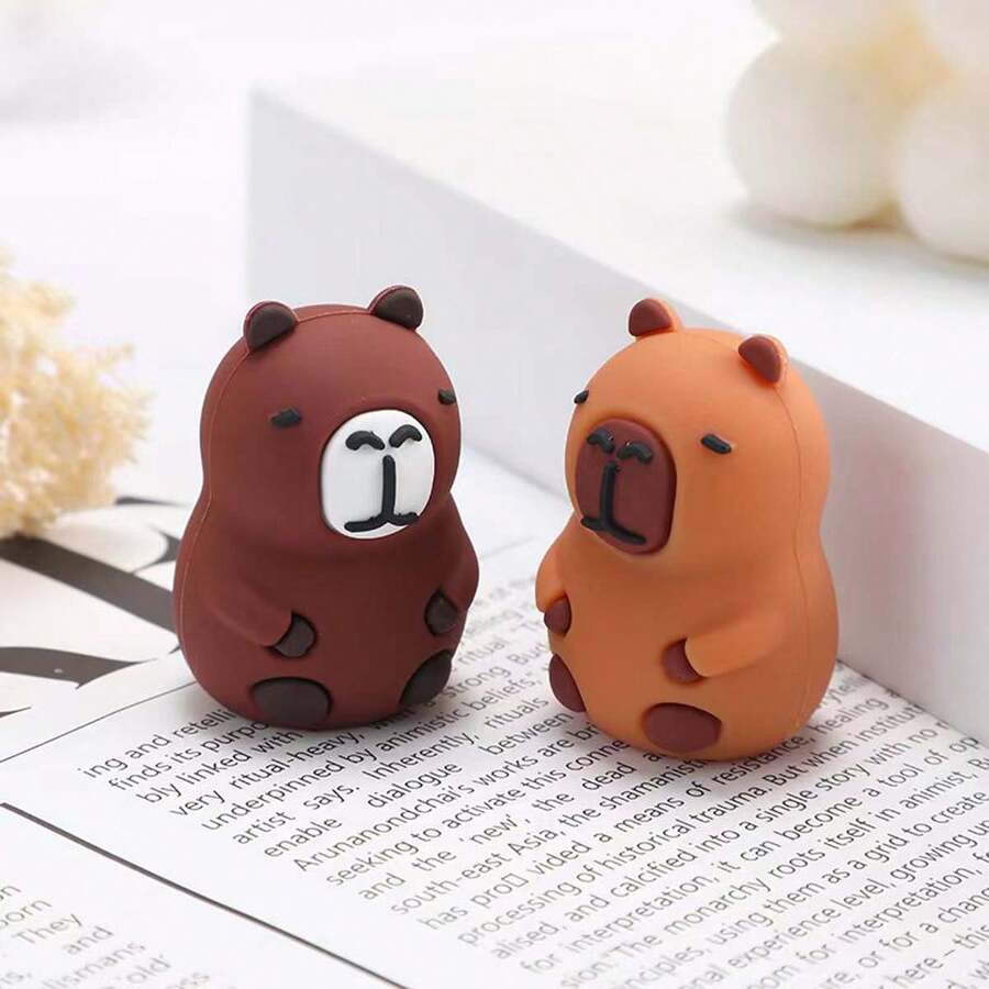 New Arrival Cute Mini Capybara Style Gel Soft Sharpener Pencil ...