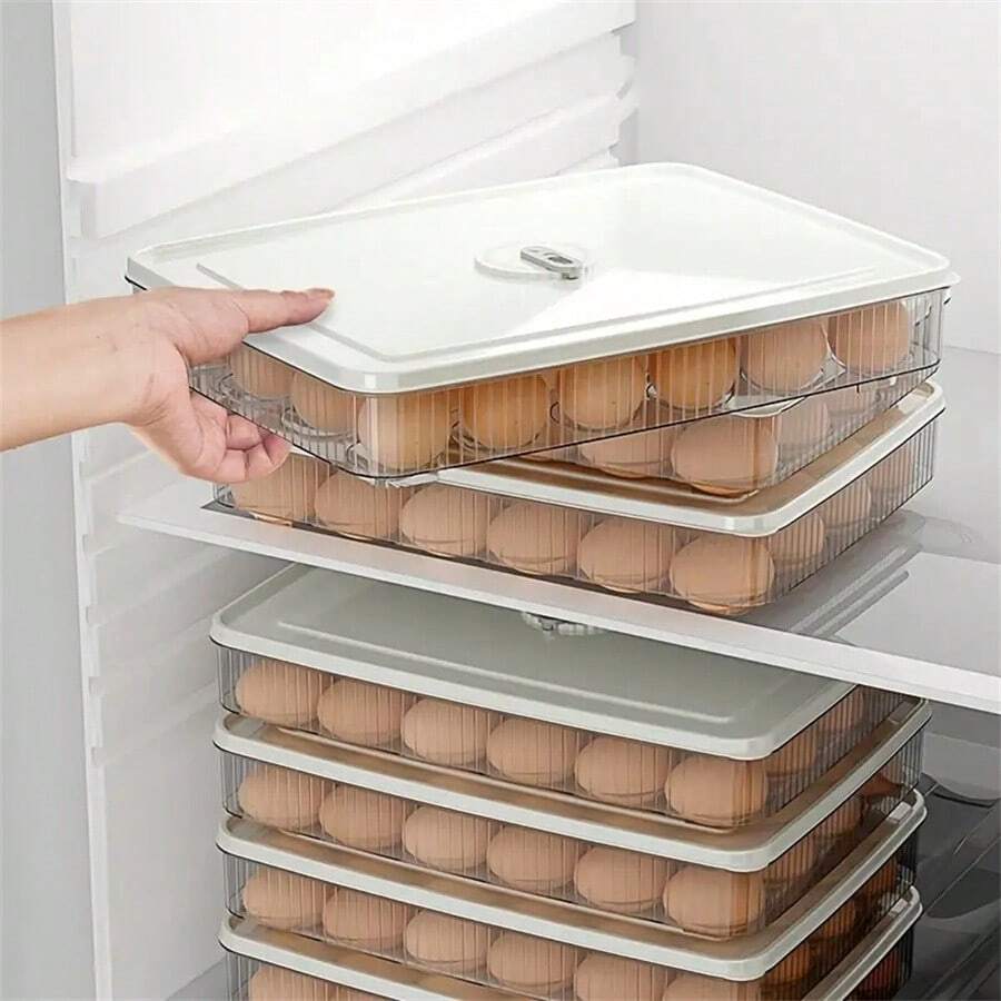 Refrigerator Egg Storage Box - Specialty Fresh-Keeping, Anti-Drop Egg ...