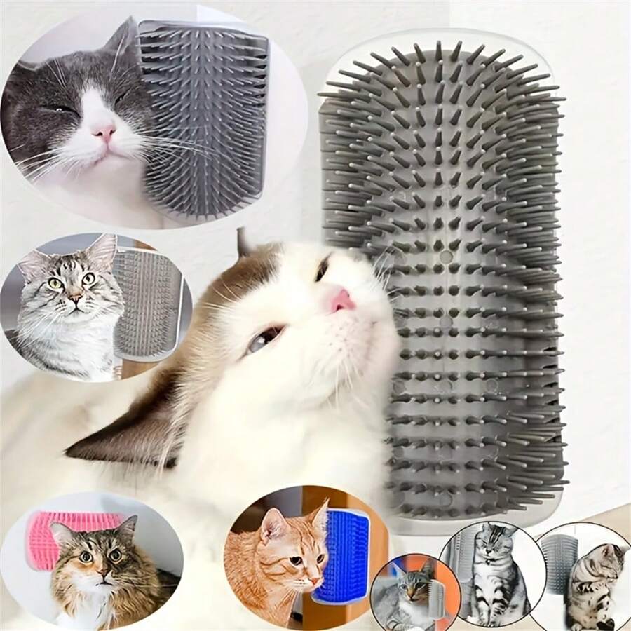 Cat Self Groomers, Corner Massage Combs, Wall Mount Scratcher For Cats ...