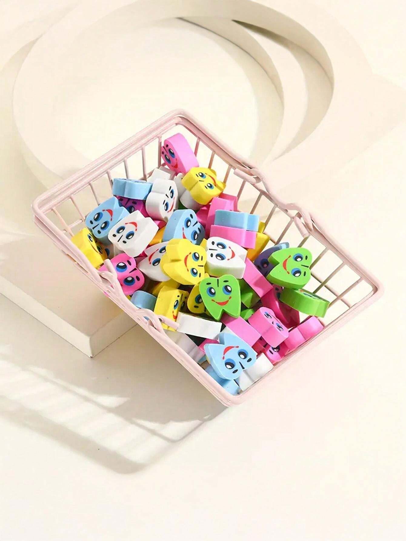 20pcs Cube Erasers - Synthetic Rubber Molar Tooth Shaped Pencil Erasers ...