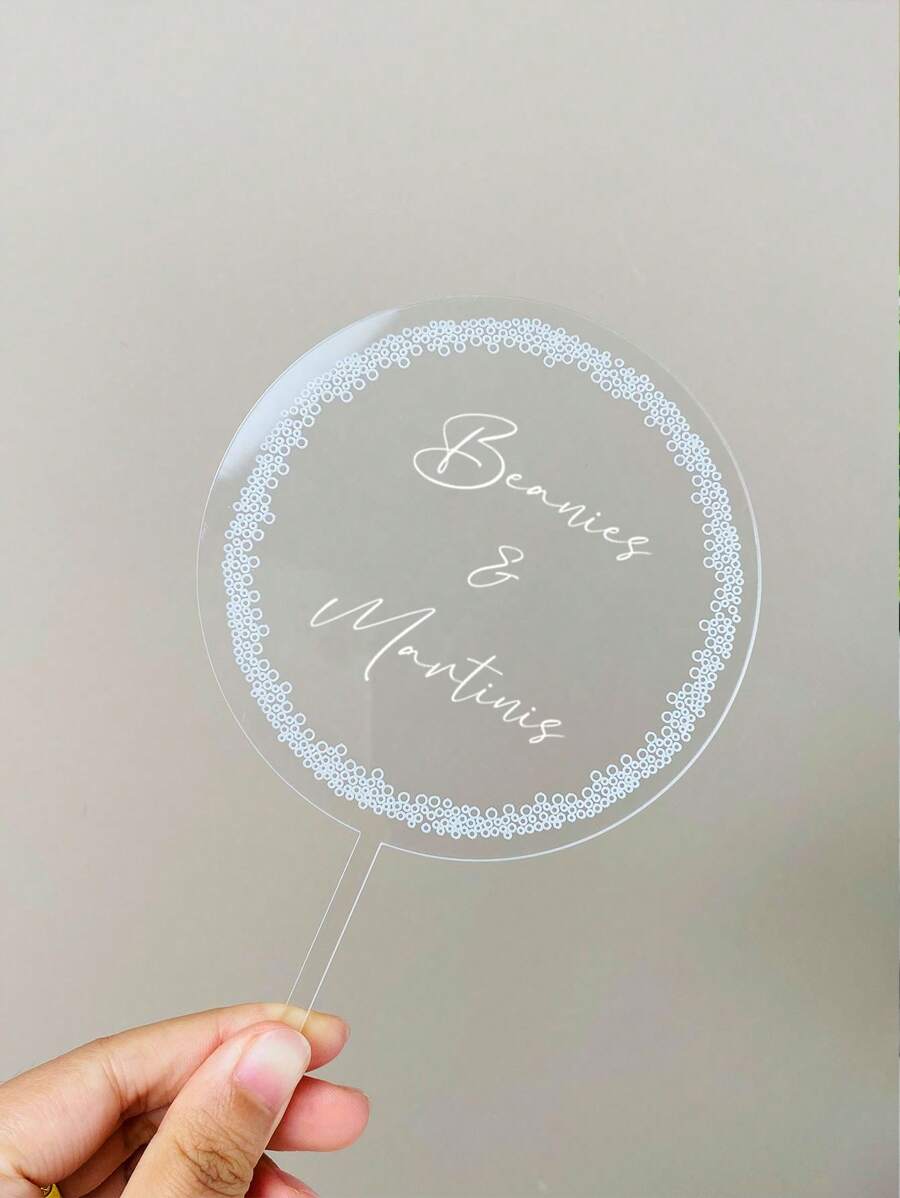 Personalized Engraved Clear Acrylic Cake Topper Custom Cake Topper ...