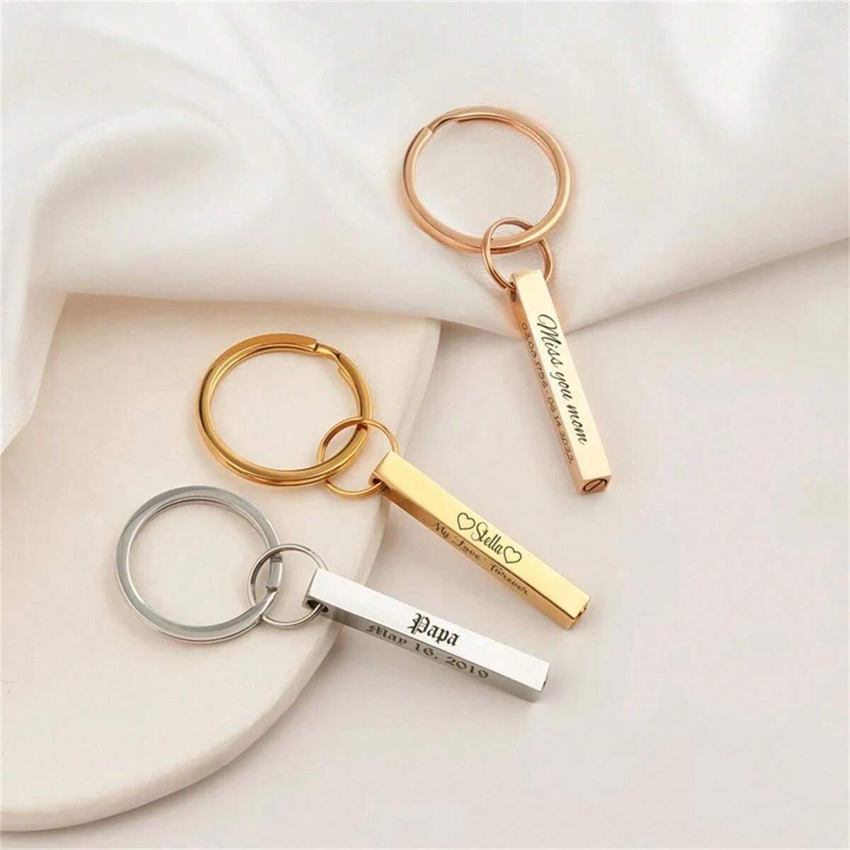 [Customized] Text Pet Ashes Box Water Drop Keychain | SHEIN