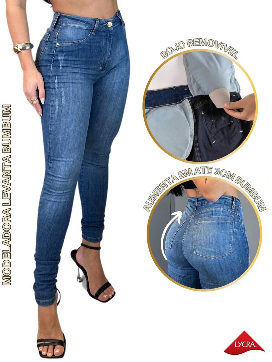 Divas Jeans Pitbull Jeans With Padded Shapewear And Butt Lift | Moda de Mujer | SHEIN México