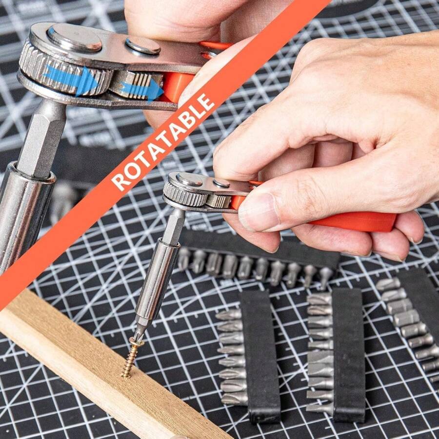 Premium Right Angle Ratchet Screwdriver Set - Multi-Tool, High-Torque ...