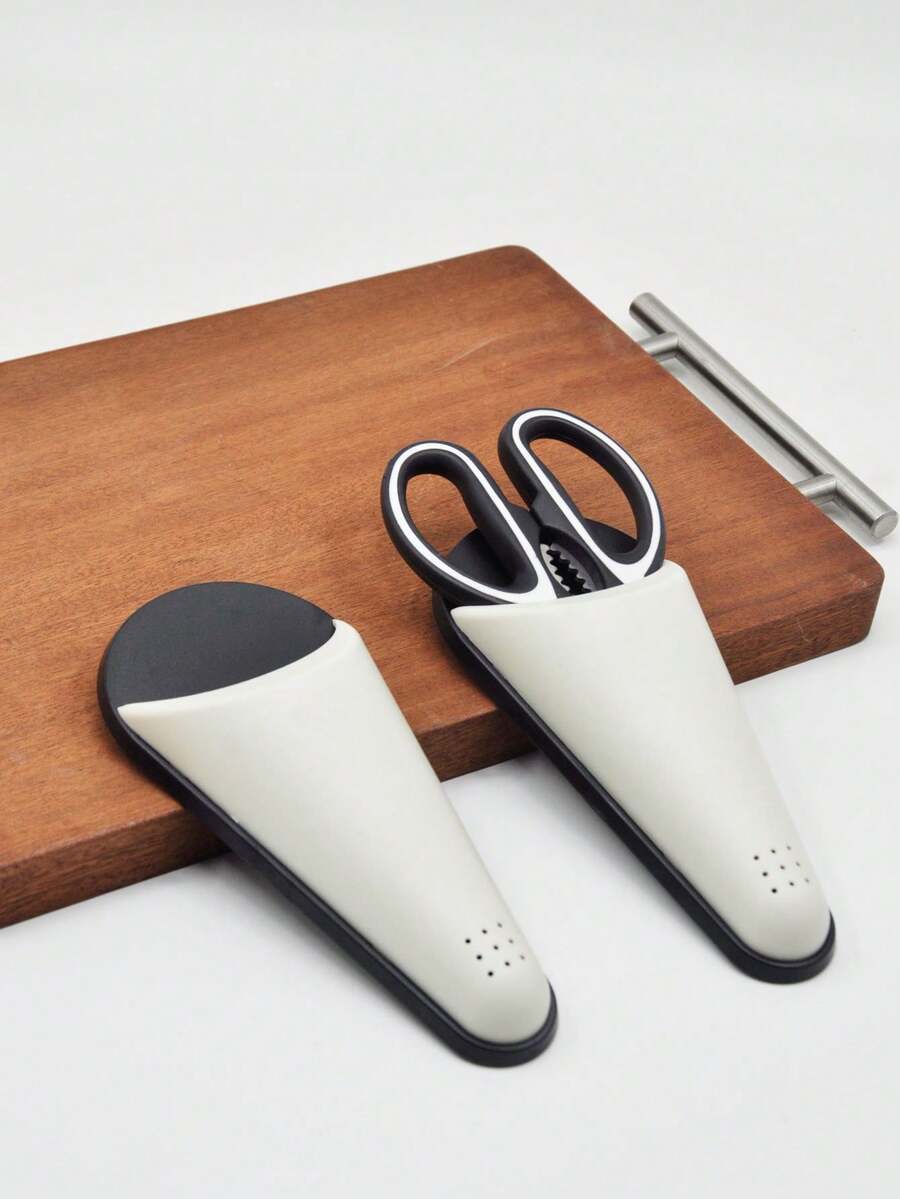 High-End Stainless Steel Kitchen Scissors Refrigerator Magnet Storage ...