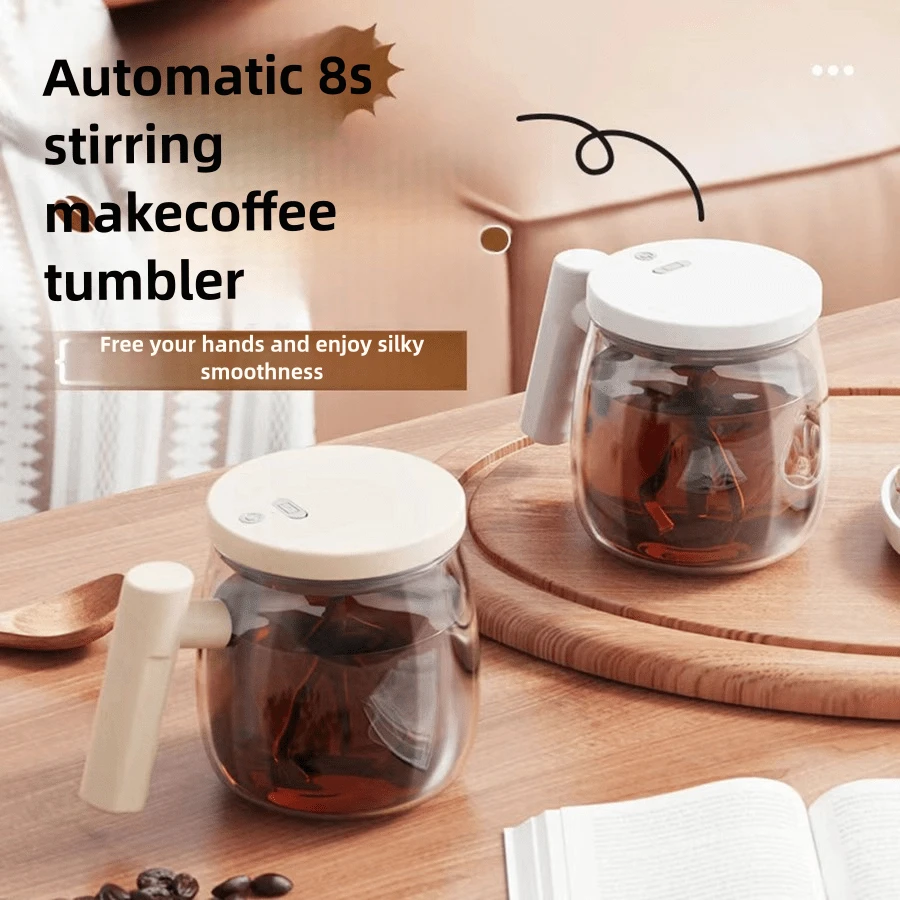 Fully Automatic Glass Mixing Cup, Portable Water Cup, Magnetic Rotating ...