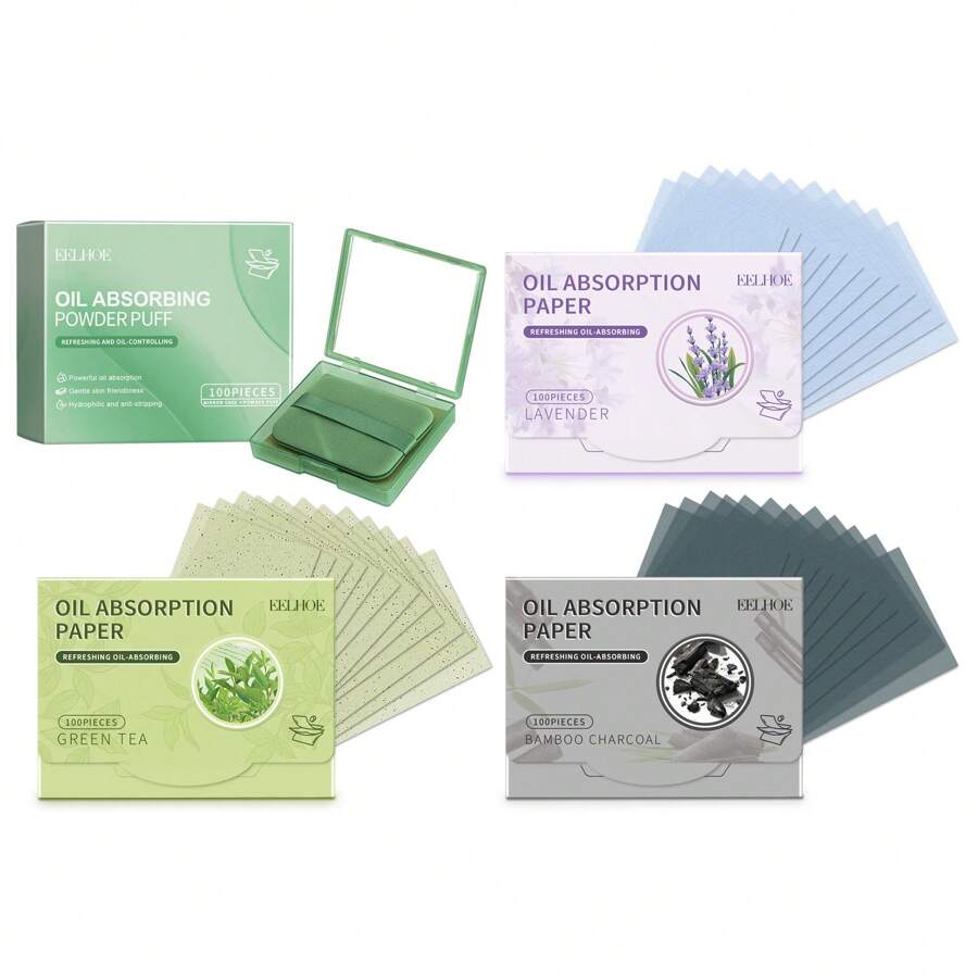 Oil Absorbing Sheets - Compact & Portable, Helps Mattify And Refresh ...