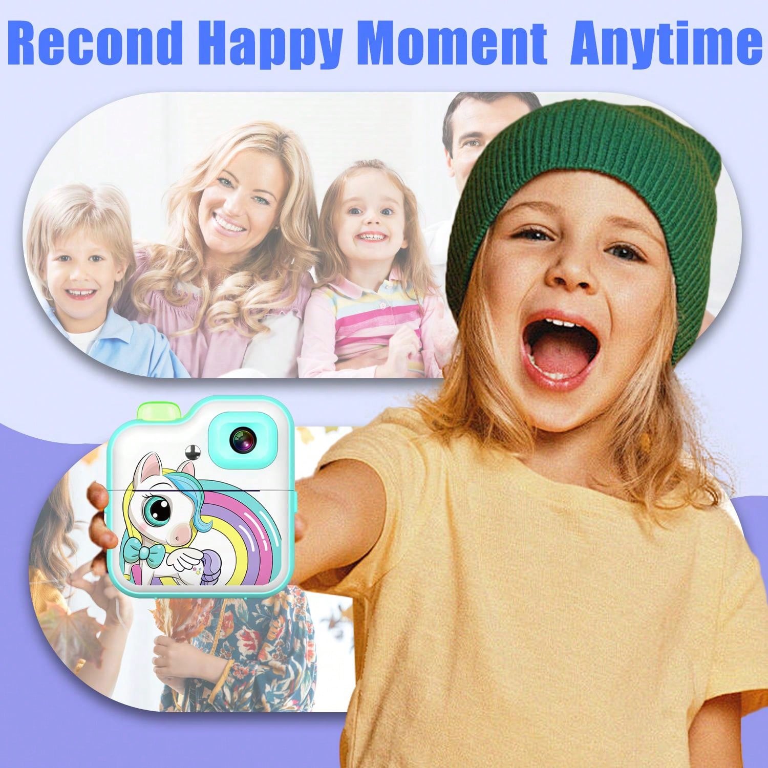 Kids Camera Instant Print, Kids Selfie Digital Camera With Filters And ...