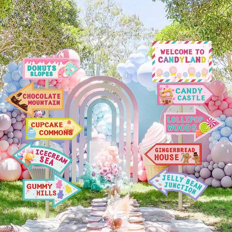 Candyland Party Decorations - Candy Land Party Signs - Welcome ...