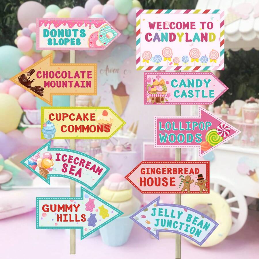 Candyland Party Decorations - Candy Land Party Signs - Welcome ...
