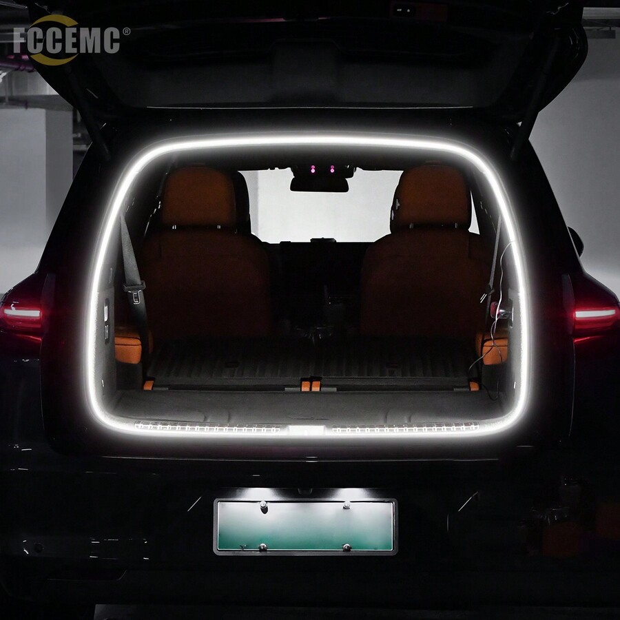 Fccemc 5 Meters Car Trunk Lighting Strip With Cigar Magnetic Induction Modified LED Ambient Lamp ...