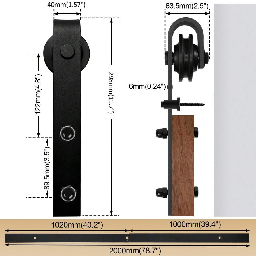 Jiubiaz Sliding Door System Floor Guide Roller Guide Rail Sliding Door ...