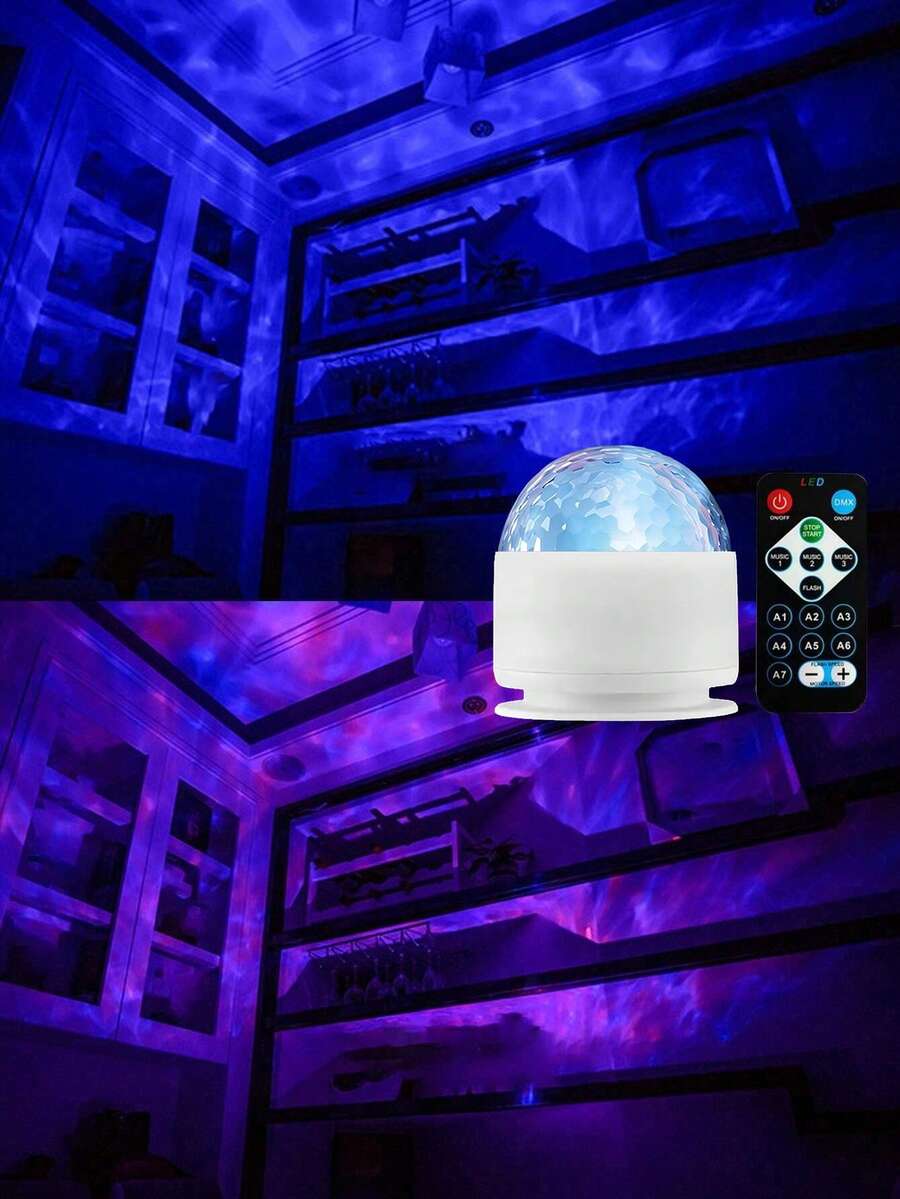 1pc Water Ripple Starry Sky Projector Light With Multiple Color Modes ...