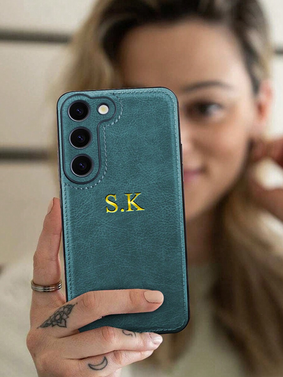 Customized Initial Letter Name Phone Case Compatible With Samsung Galaxy S24 S23 S22 Ultra Plus ...