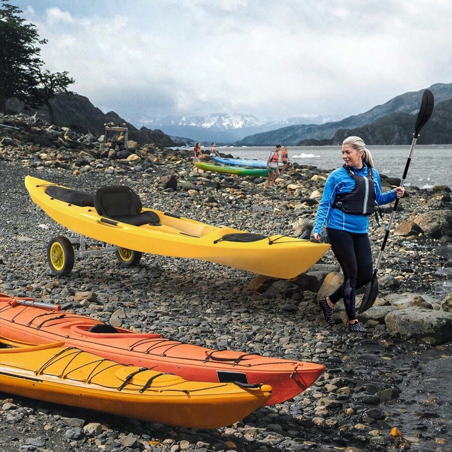 Bonnlo Kayak Cart Dolly Kayak Wheels Detachable Canoe Cart With Solid ...