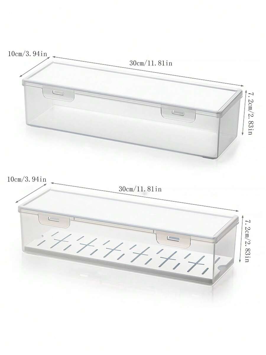 Clear Plastic Vegetable Storage Box: Multi-Purpose, Drainage, And ...
