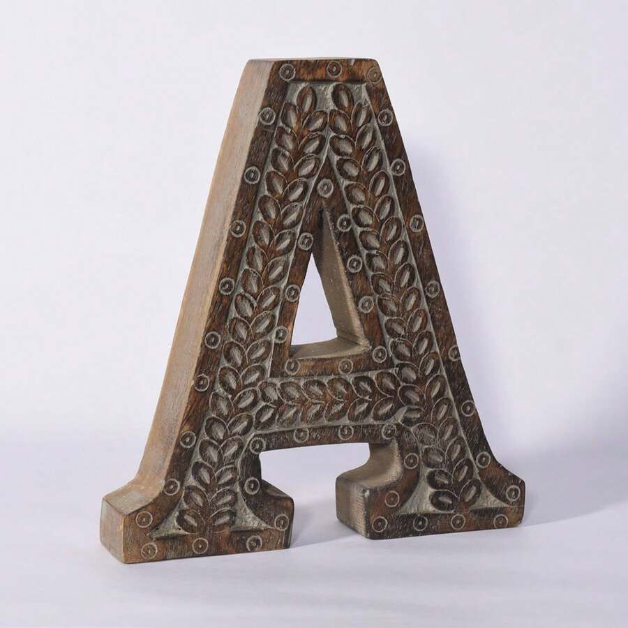 Bbh Homes Vintage Gray Wooden Alphabet Letter Block -Friendly Wall Mount Table Decor BBH | SHEIN USA