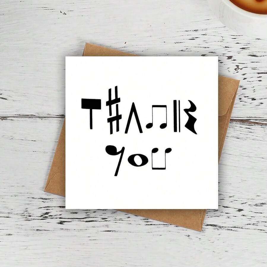 Music Thank You Card, Musical Notes - For Music Teacher - Performer ...